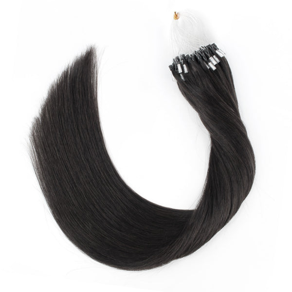 Micro Loop Hair Extensions #1 Jet Black | AmazingBeautyHair