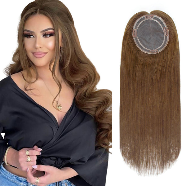 5.5 x 6" Mono Top Hair Topper Color 4# | AmazingBeautyHair