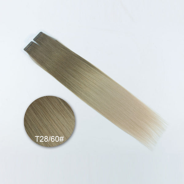 Ombre #28/60 Virgin Tape In Hair Extensions 18" | AmazingBeautyHair